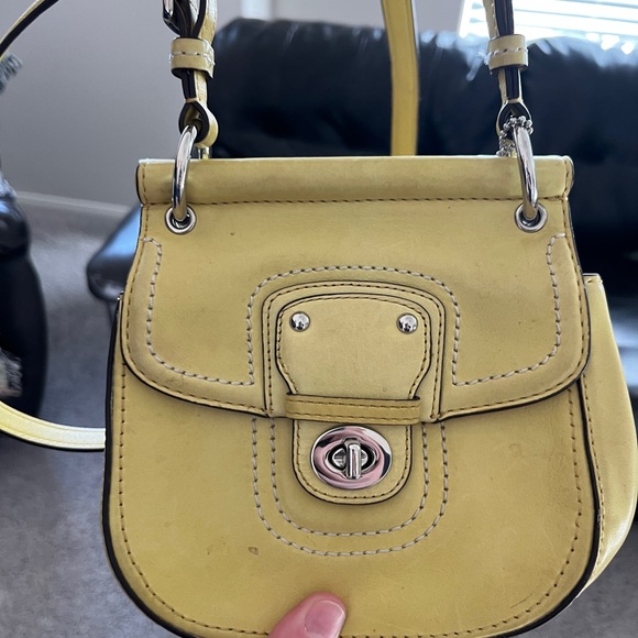Coach | Bags | Coach Yellow Leather Crossbody Bag | Poshmark